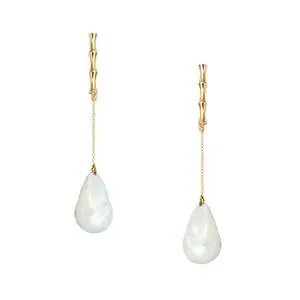 ADRIANA PAPPAS DESIGNS Bamboo Drop Earrings - Yellow