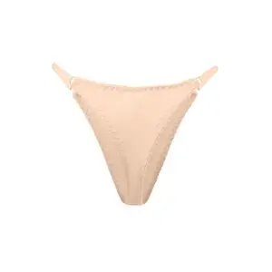 DARILY UNDERWEAR Neutrals Microfiber Adjustable String Panties Nude Brown