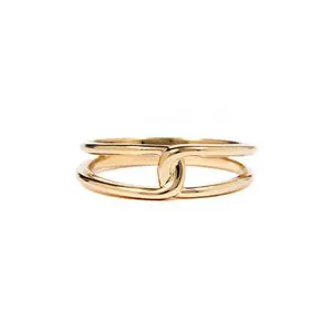BELINDA JEWELZ Gina Twisted Loop Ring - Gold