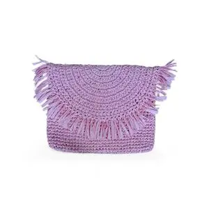 SPRINGMOONATELIER Handmade Raffia Mini Handbag - Pink