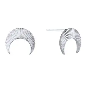 BERMUDA WATCH COMPANY Annie Apple Luna Moon Stud Earrings - Silver