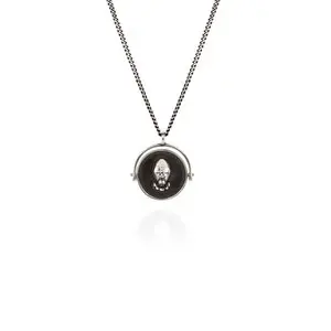 LEE RENEE Voodoo Orunla & Snake Spinner Necklace - Silver