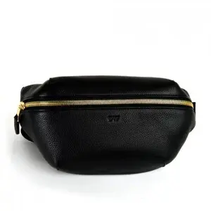 DAVID WEJ Leather Belt Bag - Black