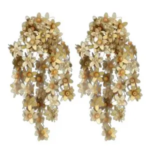LOTT. GIOIELLI Sequin Flower Rain Golden - Brown