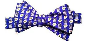 LAZYJACK PRESS Kegs & Eggs Bow Tie - Blue