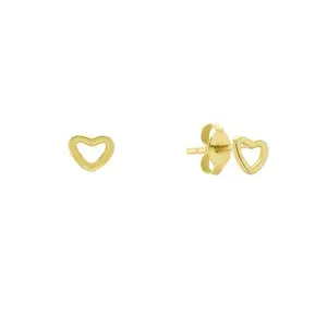 AUREE JEWELLERY Verona Mini Vermeil Love Heart Stud Earrings - Gold