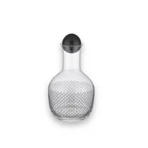 Mojjere Glass Carafe M Line Pattern - Black
