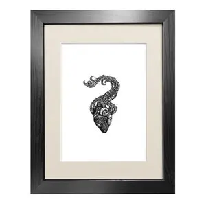 EMILY CARTER Organoctopus' Fine Art Print A3 - Black