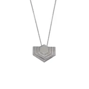 EDGE ONLY Abstract Hexagon Pendant Sterling - Silver