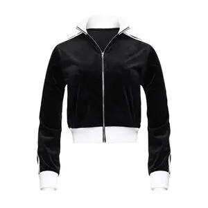 GOLDIE BYRD Velour Track Jacket - Black