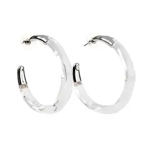ZYNNIA COLLECTIVE Mega Bare Hoops - Silver