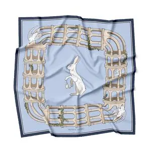 MOMME STUDIO Chapter One Bandana Silk Scarf - Blue