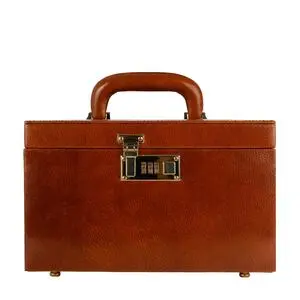 TIME RESISTANCE Cognac Leather Jewelry Box The Portrait Of A Lady - Brown