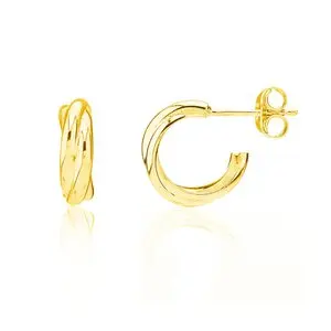 AUREE JEWELLERY Knightsbridge Mini Yellow Vermeil Triple Hoop Earrings - Gold