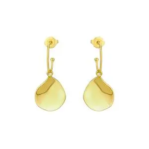 MOUNIR LONDON Teardrop Oval Hoop Earrings - Gold