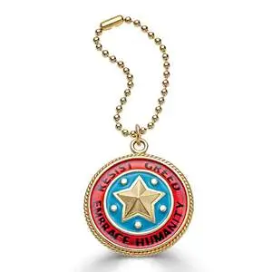 PASSIONATE PROTEST COLLECTION Red / Blue Resist Greed, Embrace Humanity Handbag / Backpack Charm