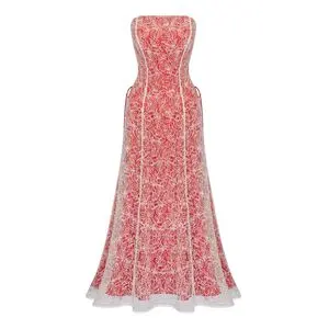 ELSAVA Scarlet Bloom Corset Dress - Red