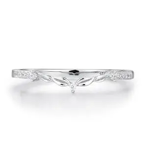 AZURA JEWELRY NEW YORK Glowing Orchid Band White Gold Vermeil - Silver