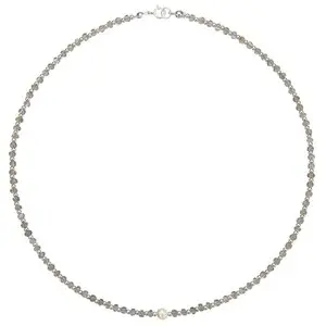 LILY & ROO Labradorite Gemstone Choker - Silver