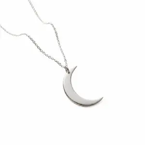 SILVER MOON Crescent Moon Sterling Necklace - Silver