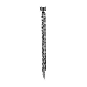 SALLY SKOUFIS Alchemy Chain Cuff In Premium Rhodium - Black