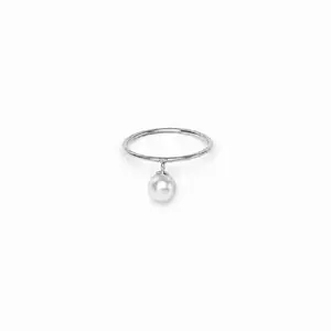 SILVER MOON Pearl Light Sterling Ring - Silver