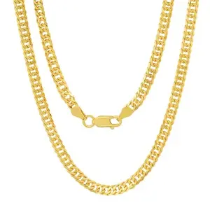 KYLIE HARPER Italian 4mm Miami Cuban Double Curb Chain Necklace 22" 24 - Gold