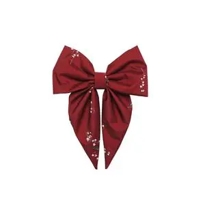 RAINSISTERS Hair Bow Clip: Crimson Lily - Red