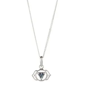 CHARLOTTE'S WEB JEWELLERY Silver / Blue Third Eye Chakra Silver Necklace Sapphire - Silver/blue