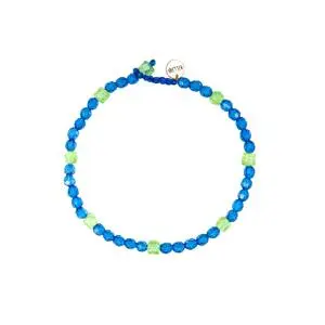 TILLIE BEADS Dark Sky Daily Wear Carnival Bead Necklace - Blue