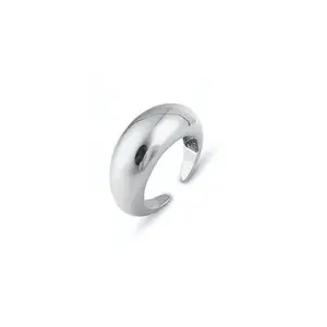 SPERO LONDON Sterling Dome Crescent Ring - Silver