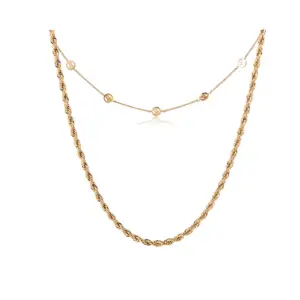 EVER JEWELLERY Perform Necklace & Game Day Necklace Bundle Set - Gold