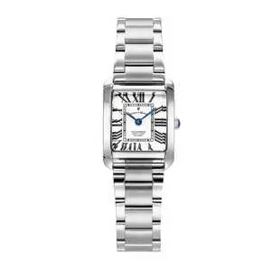 JACQUES DU MANOIR Swiss Made Gold Ip Stainless Steel Rectangular Watch - Silver