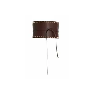 CIRCULAR PATH Brown / Gold Corset Belt Studs - Walnut-gold-silver Brown/gold