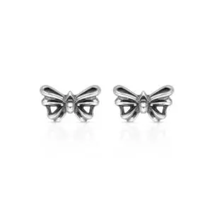 UNALOE Sterling Bow Earrings – Vintage Elegance And Romantic Femininity – Jewellery - Silver