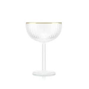BODUM Neutrals Douro Double Wall Champagne Coupe Glass Set - White
