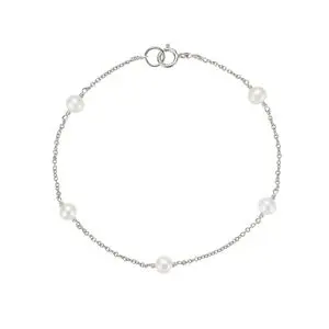 LILY & ROO Five Pearl Bracelet - Silver