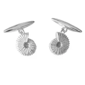 LEE RENEE Ammonite Cufflinks - Silver
