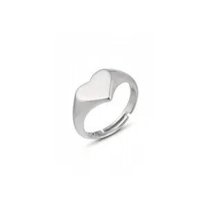 SPERO LONDON Sterling Heart Love Signet Ring - Silver