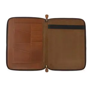 VIDA VIDA Classic Tan Leather A4 Docut Holder - Brown