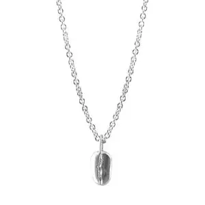 ANCHOR & CREW Gustatory Coffee Bean Necklace Pendant - Silver