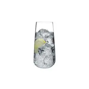 Turgla Home Neutrals Mirage Crystal High Ball Glasses, Set Of Four - Brown