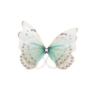 Oana Savu Neutrals Sterling Silver Silk Butterfly Adjustable Ring Cocktail Party Jewelry - Gray
