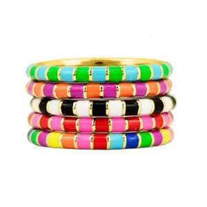 PINNOLE Gold Curious Ring Stack - Yellow