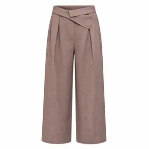 LUMINA ELIGMA The Wrapline Linen Trouser Coffee - Brown