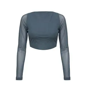 SEROTONE SWIM Reversible Mesh Twist Swim Top Stone - Blue