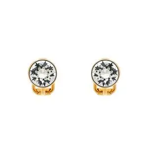 EMMA HOLLAND JEWELLERY Crystal Stud Clip Earrings - Gold