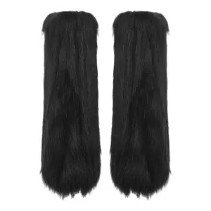 SEROTONINN Faux Fur Legwarmers - Black