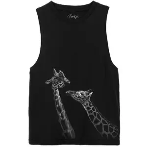 ZENZEE White / Black Giraffe Animal Print Tank Top - White/black