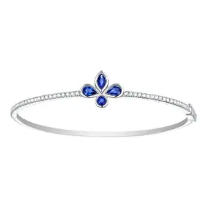 ARTISAN White / Blue 18k White Gold Diamond & Blue Sapphire Bracelet - White/blue